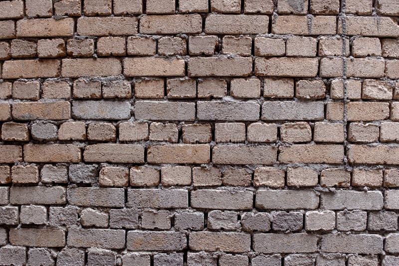Shoddy Brick Work on a Wall Using Clay Bricks in Asia Stock Image ...