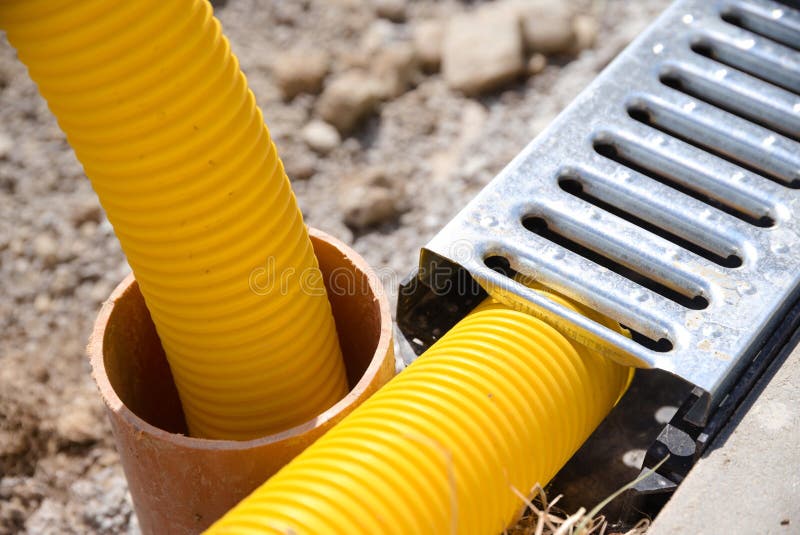 Shoddy Construction with Connection for Rainwater Stock Image - Image ...