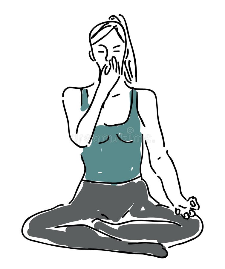 Shodhana Del Nadi De Pranayama Ilustración del Vector - Ilustración de ...