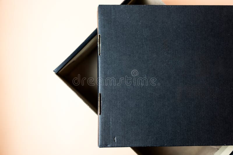Shoe black box container stock image. Image of opened - 345848321