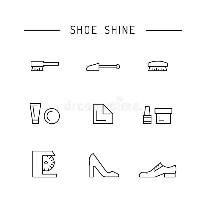 Shoe care elements stock illustration. Illustration of polishing - 70750185