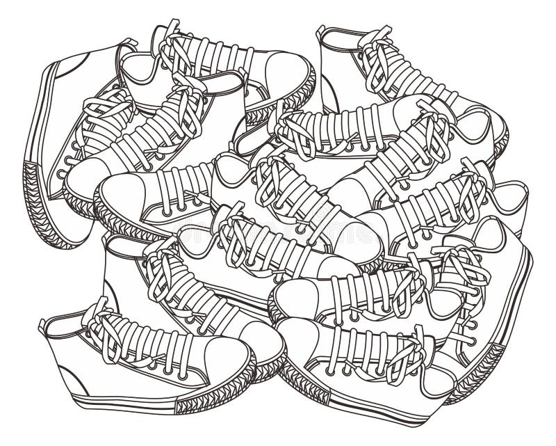 Shoe doodle hand draw stock vector. Illustration of shoes - 30789387