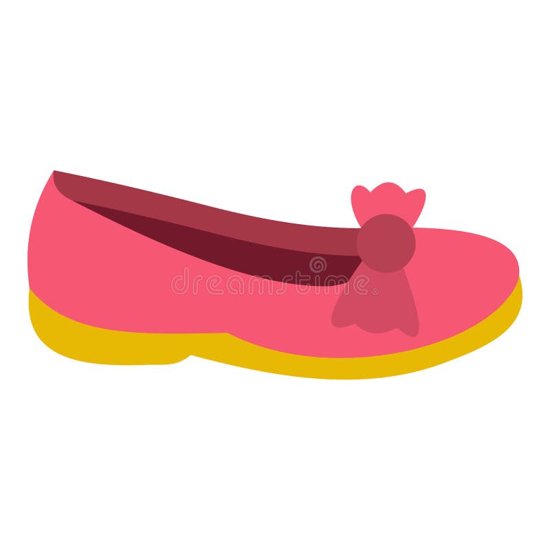 Yellow Shoe Icon, Flat Style Stock Vector - Illustration of luxury ...