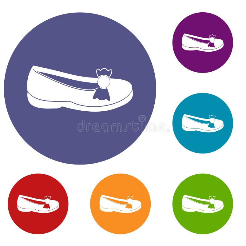 Shoe icons set stock vector. Illustration of ballet, female - 96500766