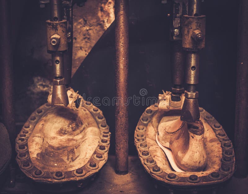 Shoe insole forming press. stock image. Image of professional - 71860649