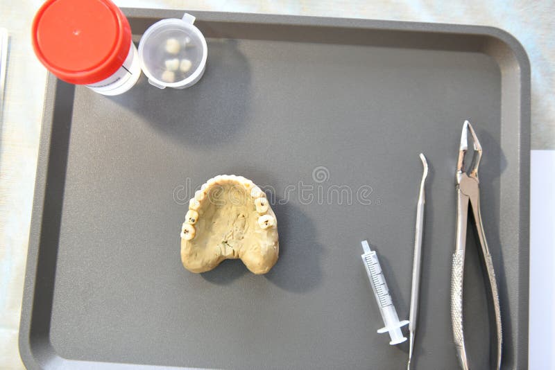 Shoe Items for Dentistry. Training Class in Dentistry. Children and a ...