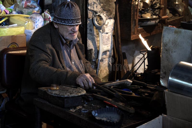 Shoe maker editorial stock image. Image of senior, craftsmanship - 65824194