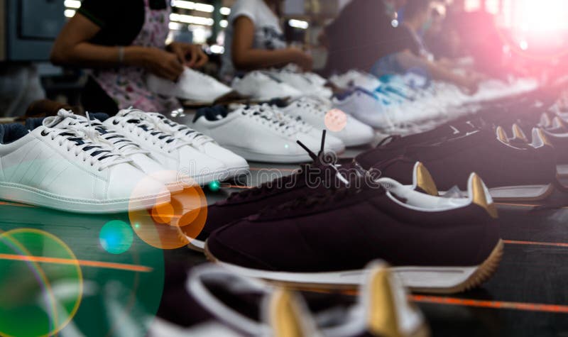 Shoe making factory stock image. Image of sneaker, export - 111536285