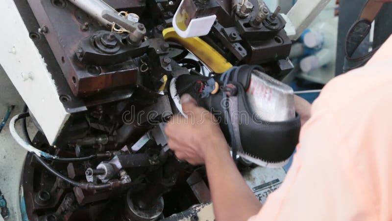Shoe making process stock video. Video of manufacturing - 42664039