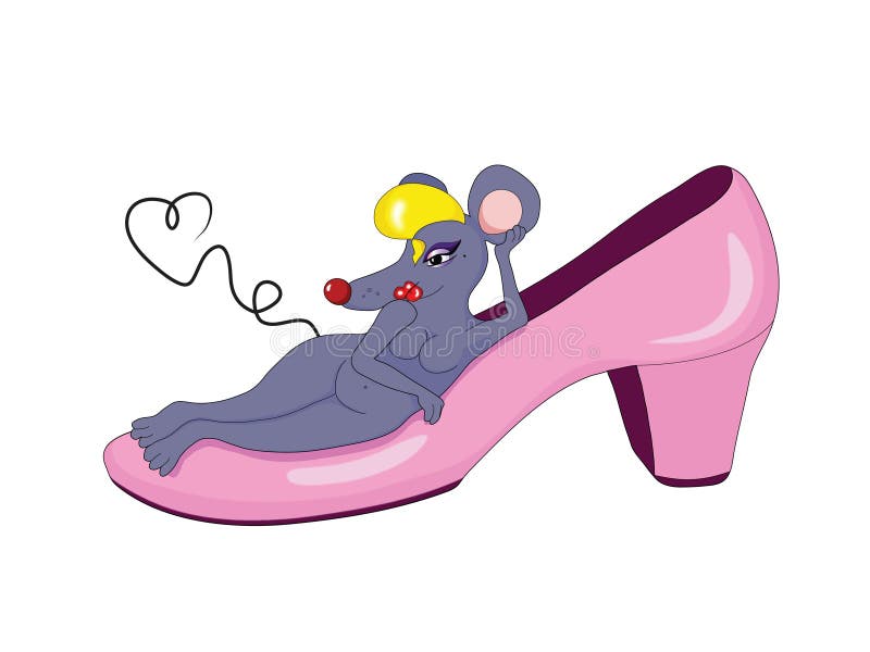 Shoe Mouse stock vector. Illustration of hill, nice, girl - 19272780
