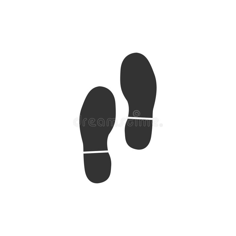 Shoe Print Icon in Simple Design. Vector Illustration Stock Vector ...