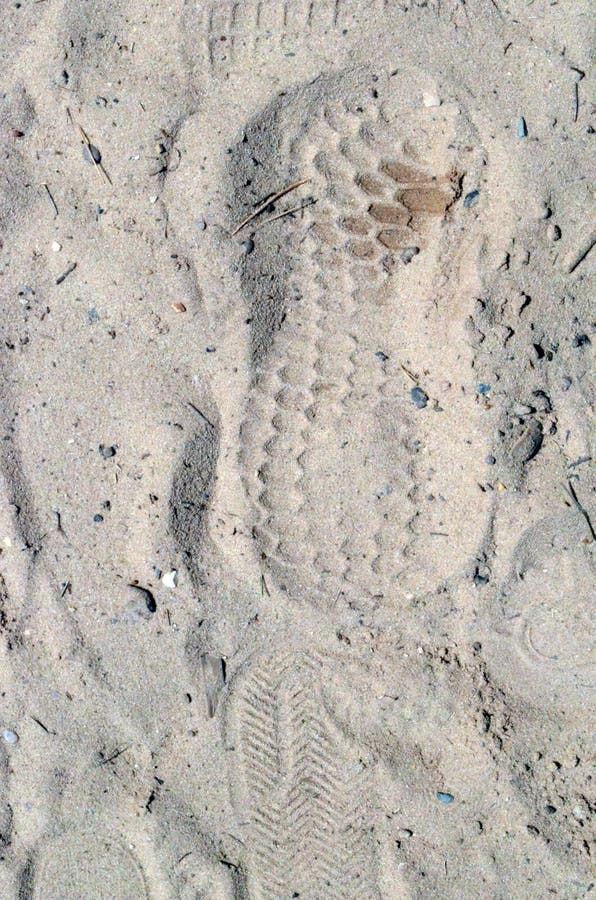 Shoe print in the sand stock photo. Image of shoe, textured - 71283826