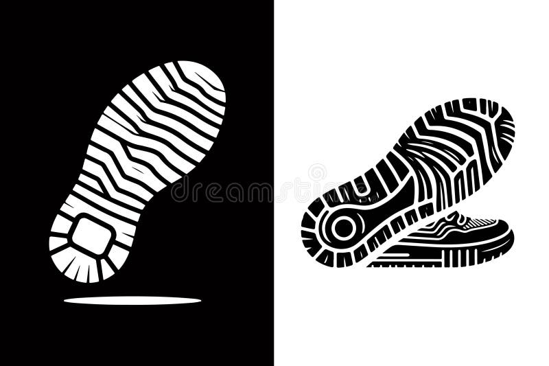 Shoe Print Silhouette Vector Illustration Artwork Stock Illustration ...