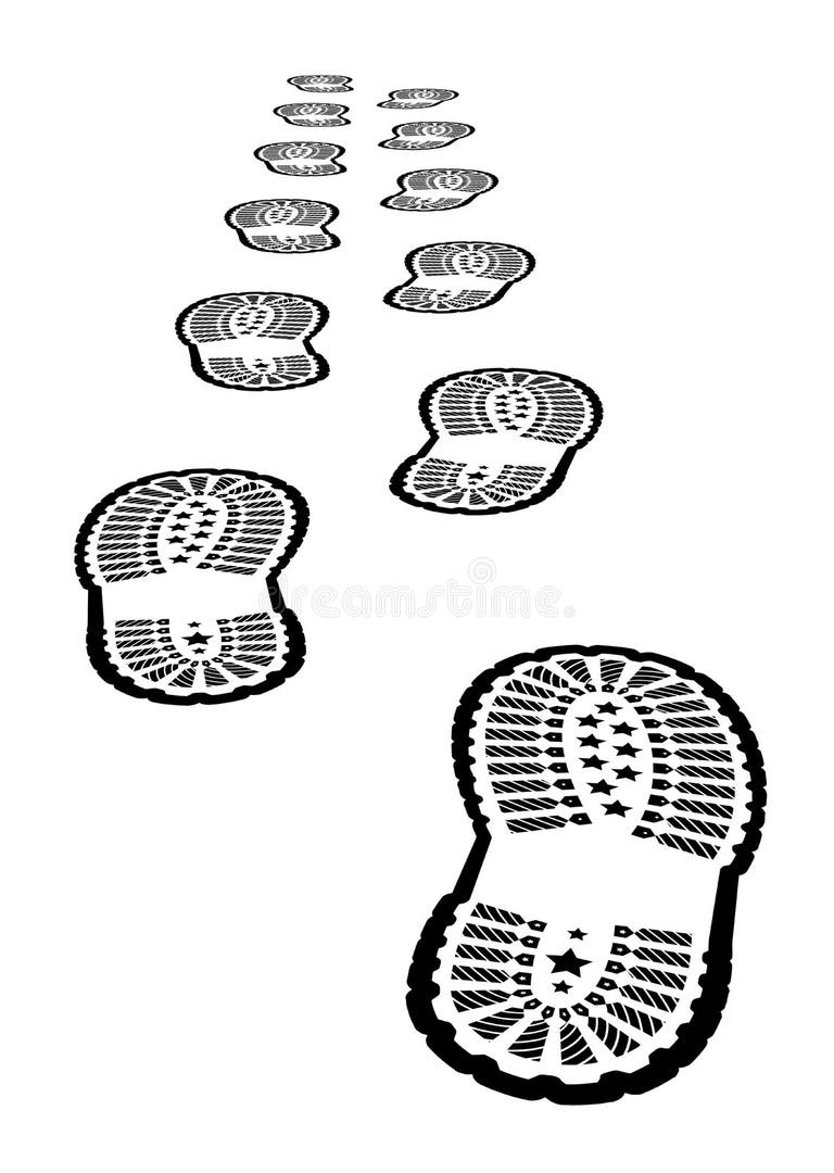 Perspective Shoe Footprint Stock Illustrations – 90 Perspective Shoe ...