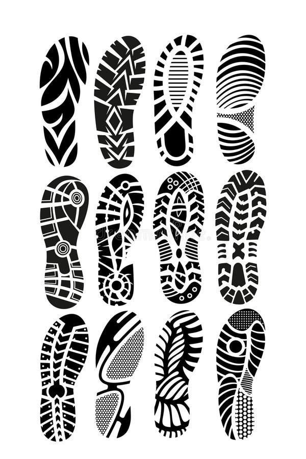 Shoe print vector stock vector. Illustration of painting - 344454287
