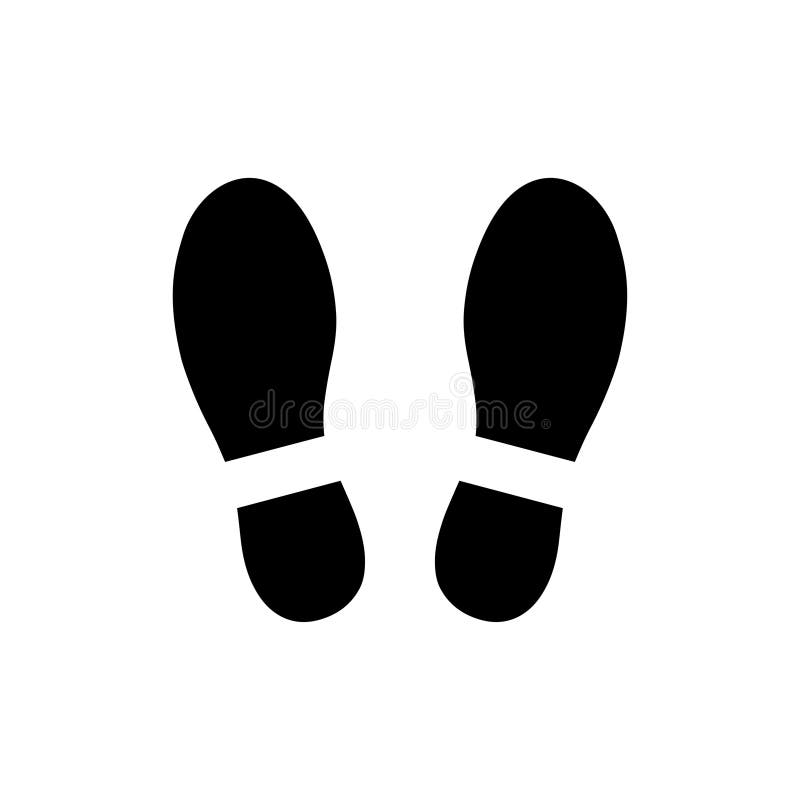 Shoe Prints or Footprint Icon. Vector Illustration Stock Illustration ...