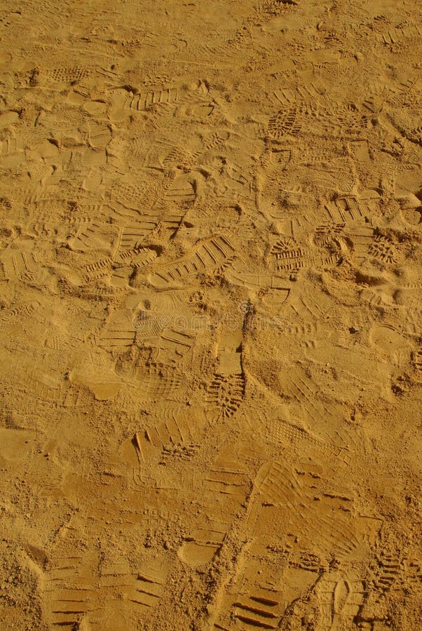 Shoe Prints in Sand Texture Stock Photo - Image of brown, background ...