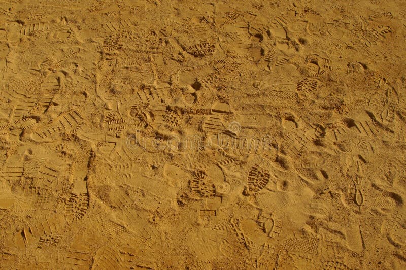 Shoe Prints in Sand Texture Stock Image - Image of wood, ecoregion ...