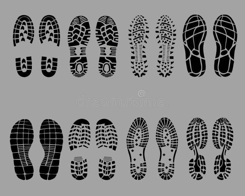 Shoes prints stock illustration. Illustration of casual - 14280447