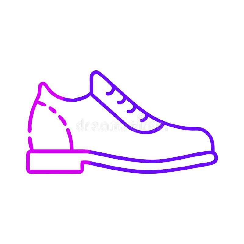 A Shoe with a Purple and Blue Gradient Stock Image - Illustration of ...