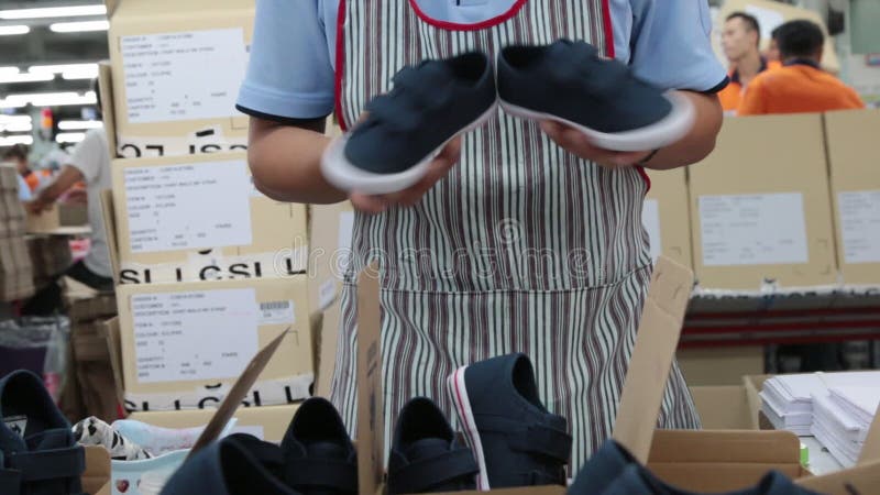 Shoe Quality Inspection Process Stock Footage - Video of check, control ...