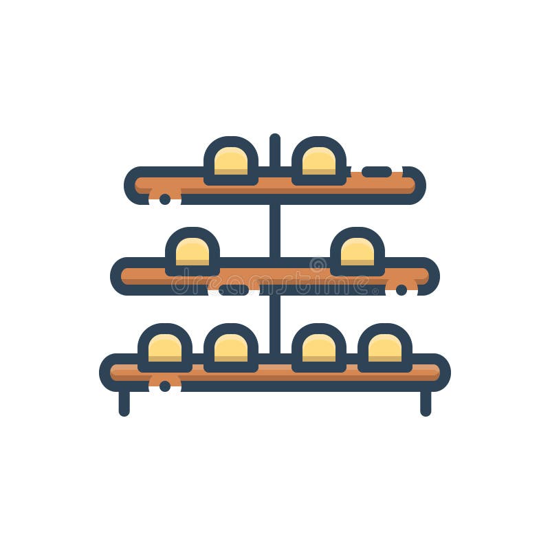 Color Illustration Icon for Shoe Rack, Stand and Collection Stock ...