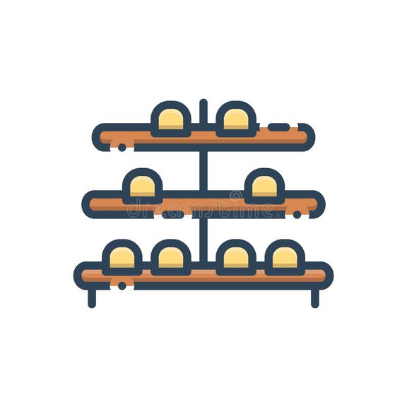 Color Illustration Icon for Shoe Rack, Stand and Collection Stock ...