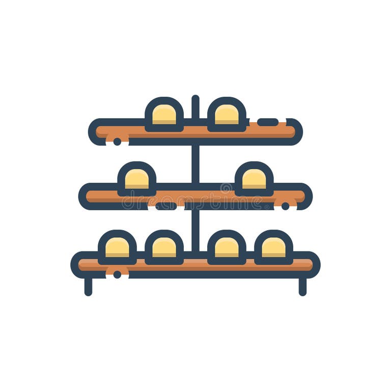 Color Illustration Icon for Shoe Rack, Stand and Collection Stock ...