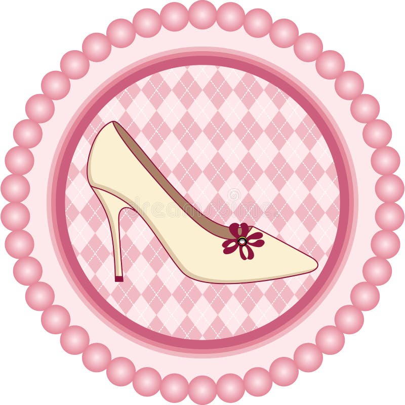 Shoe Round Label stock vector. Illustration of shoe, clip - 45700978