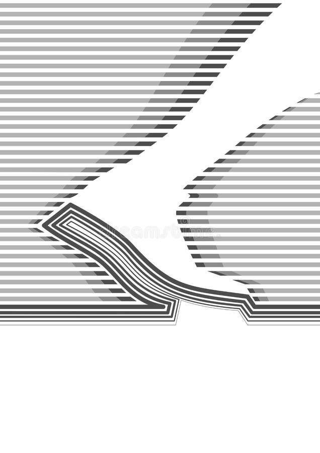 Running Sport Shoe. Illustration of a Runner`s Foot in Motion. Stock ...