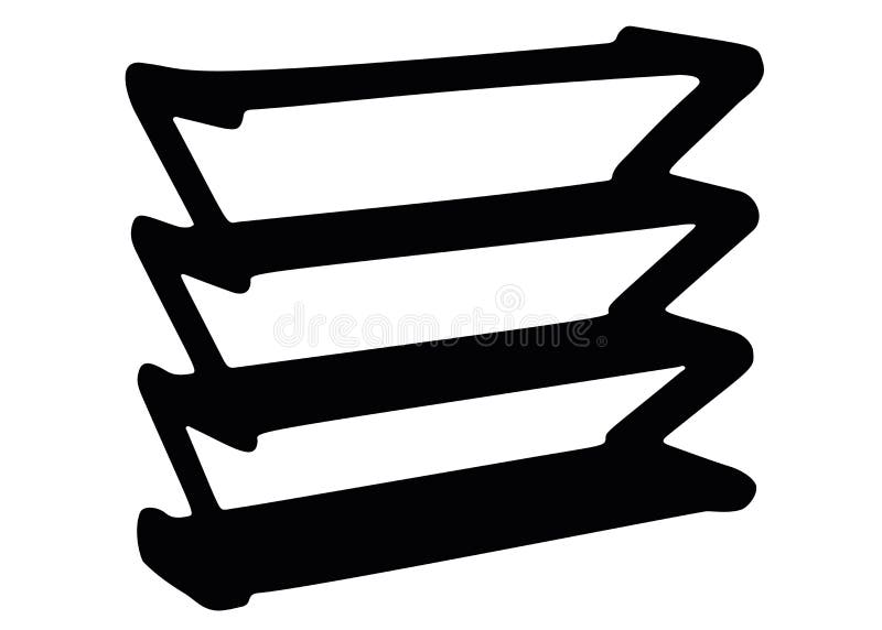 Shoe Shelf in 4 Tiers Sliding. Vector Image Stock Vector - Illustration ...