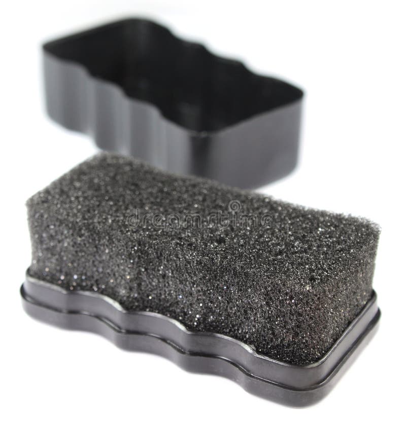 Shoe shine sponge stock image. Image of care, black, effect - 12943763