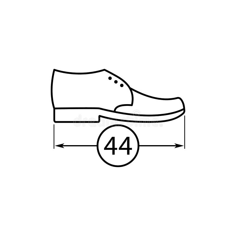 Shoe Size with Arrow. Isolated Vector Illustration. Stock Vector ...