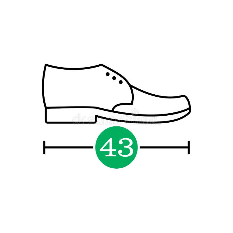Shoe Size with Arrow. Isolated Vector Illustration. Stock Vector ...