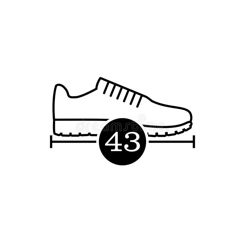 Shoe Size with Arrow. Isolated Vector Illustration. Stock Vector ...