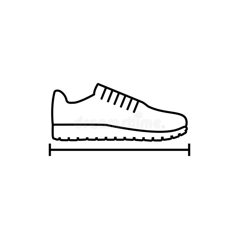 Shoe Size with Arrow. Isolated Vector Illustration. Stock Vector ...