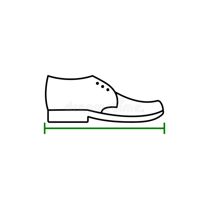 Shoe Size with Arrow. Isolated Vector Illustration. Stock Vector ...