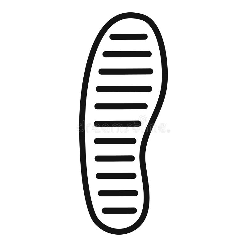 Shoe Sole Icon Showing Tread for Walking on Different Surfaces Stock ...