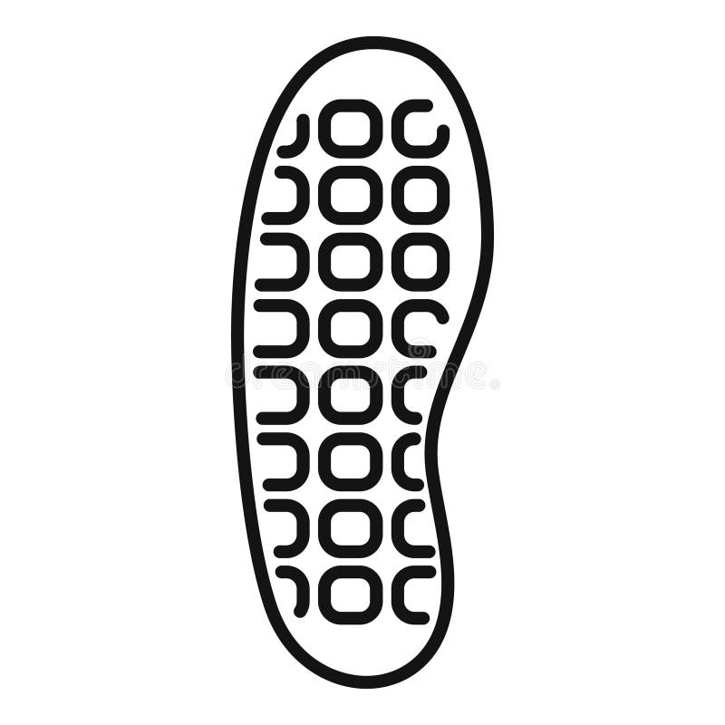 Shoe Sole Leaving Footprint with Square Pattern Stock Illustration ...