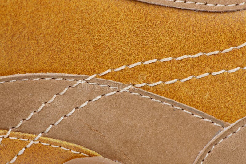 Shoe stitching stock photo. Image of sewing, macro, brown - 6990394