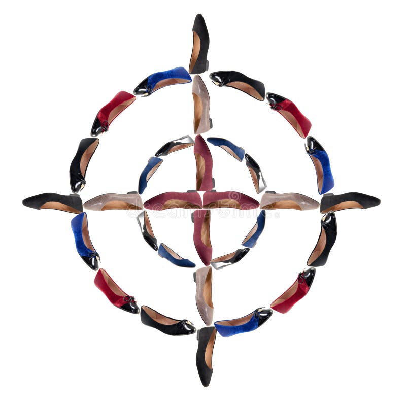 Shoe Target Sign on White Background. Stock Image - Image of shoe ...