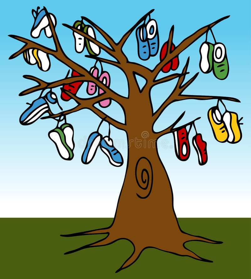 Shoe Tree stock vector. Illustration of clipart, shoe - 17701543