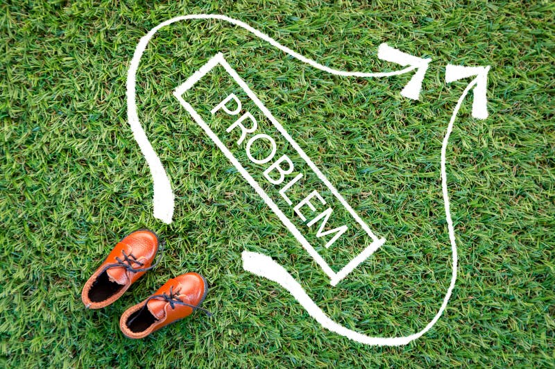 Shoe Walk Pass Problem Word Stock Photo - Image of guidance, idea: 71183284