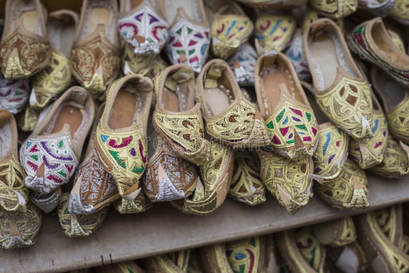 Shoes in Arabian Style, Market of Dubai Stock Photo - Image of arabic ...