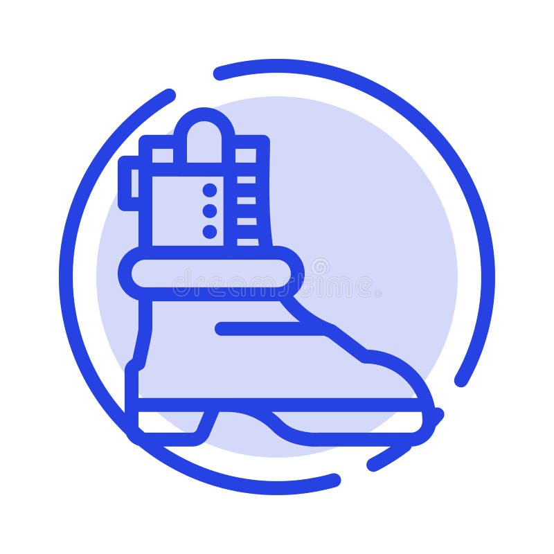 Shoes, Boot, American Blue Dotted Line Line Icon Stock Vector ...