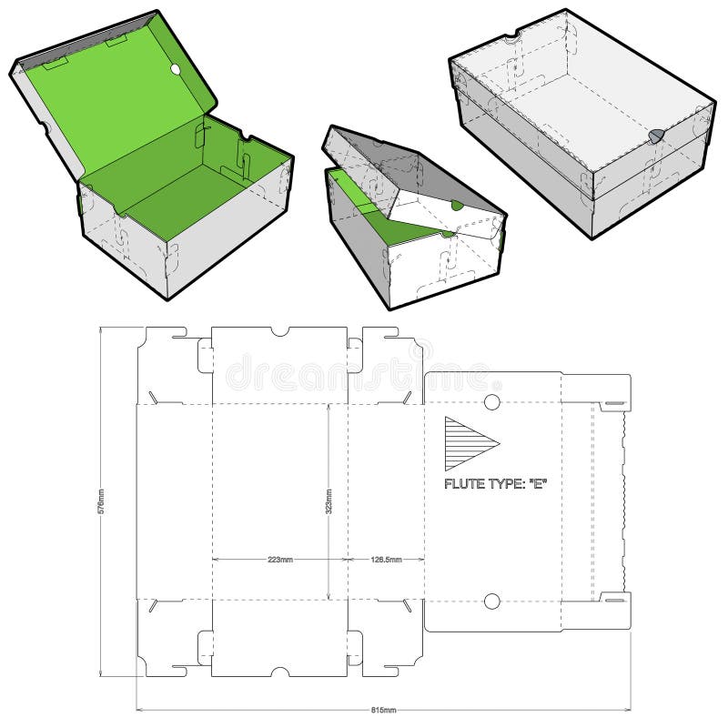 Rectangle Shoe Box Template