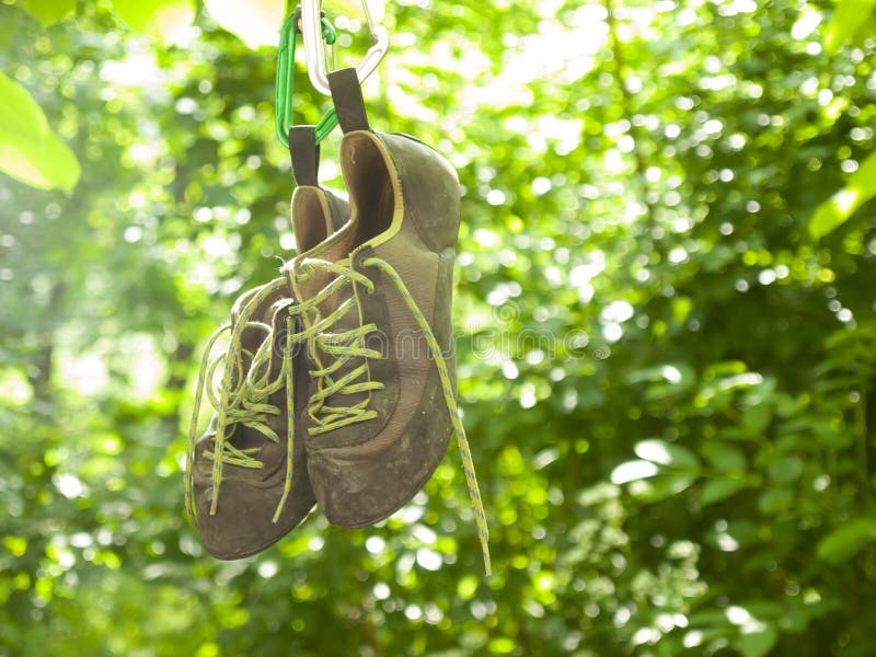 Shoes for climbing. stock photo. Image of vacation, climbing - 55253610