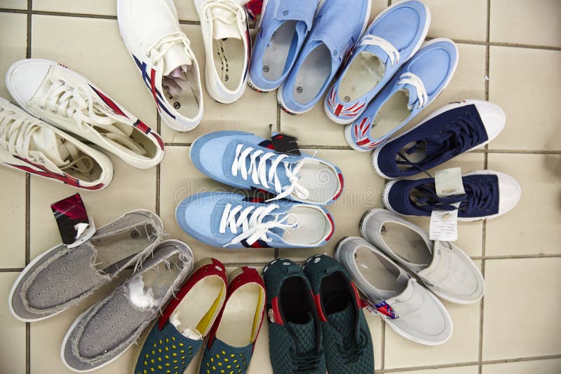 Shoes with Different Styles and Colors Stock Image - Image of shoes ...