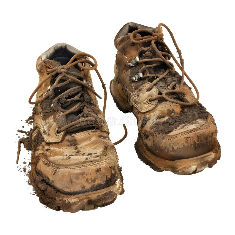 Shoes Full of Mud on Transparent Background - Ai Generated Stock ...