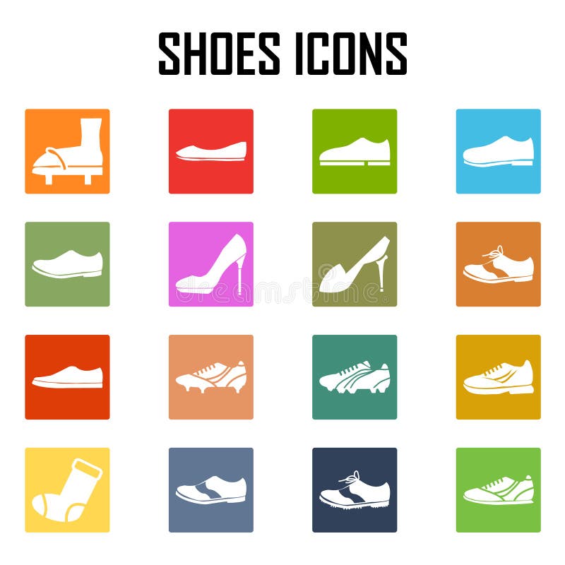 Shoes icon set stock vector. Illustration of pair, heels - 70230934